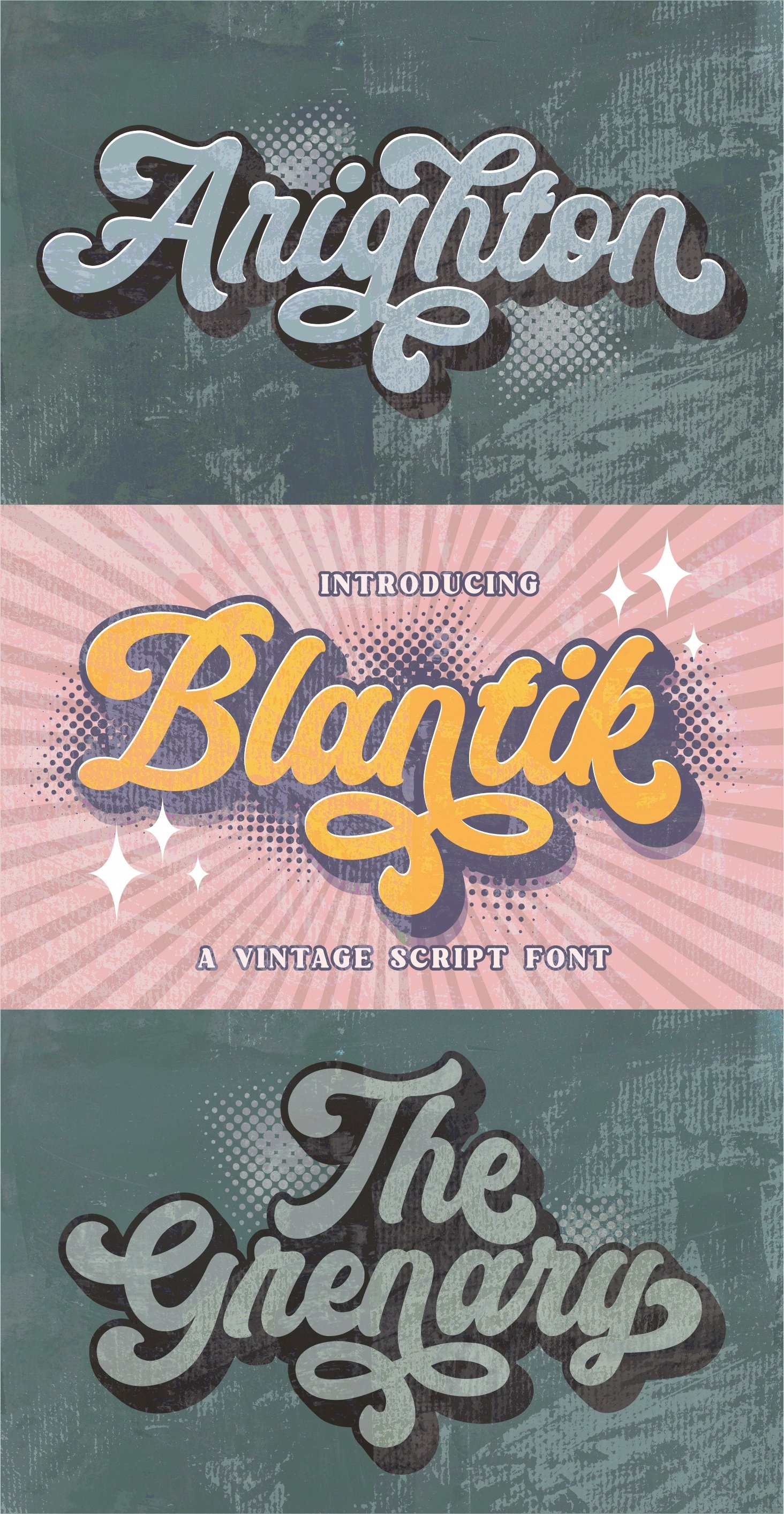 Blantik | Vintage Script Font