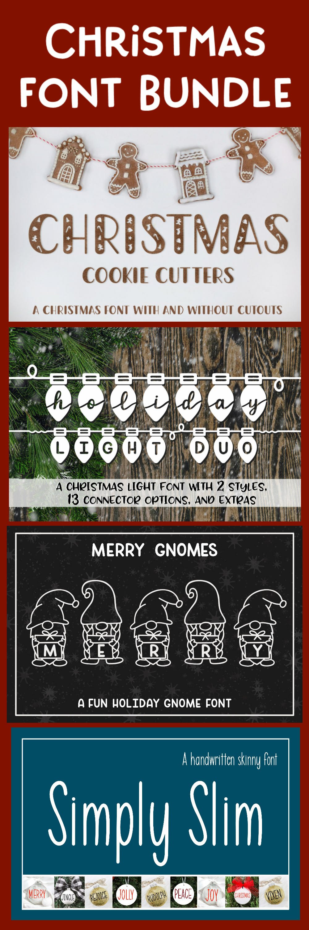 Christmas Font Bundle - 4 Font Mini-Bundle