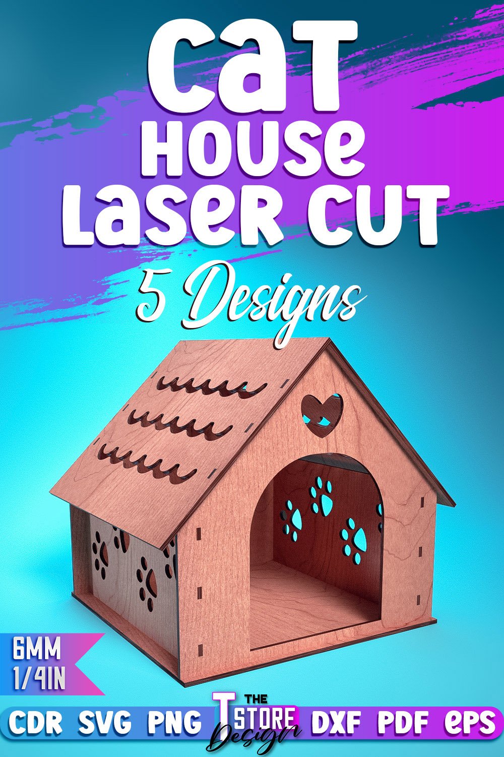 Cat House Laser Cut SVG Bundle|Cat House Laser Design Bundle