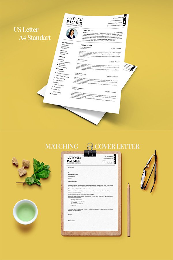 Creative Modern Resume/CV and Cover Letter (1479361)