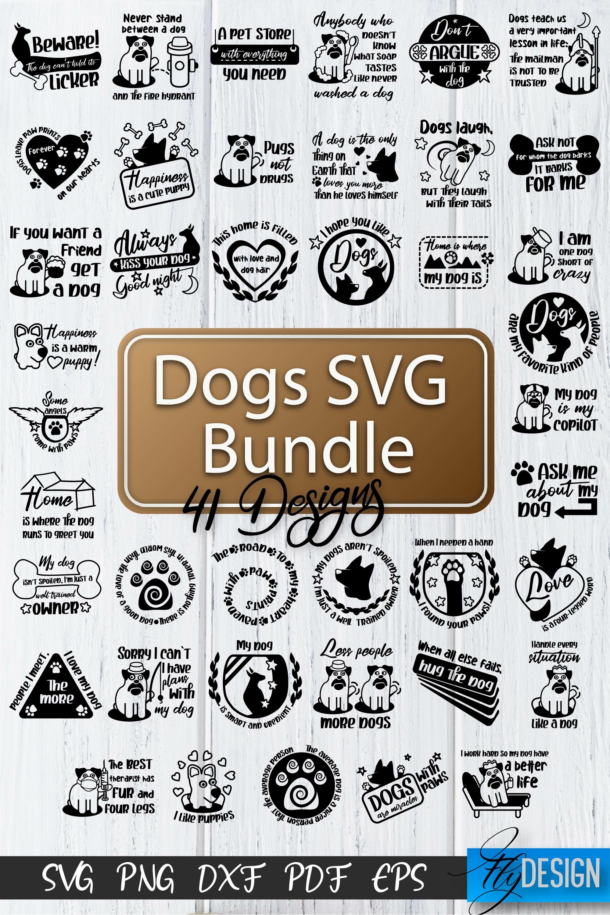 Dogs SVG Bundle | Dog Quotes SVG | Pet Lovers Bundle | Paws
