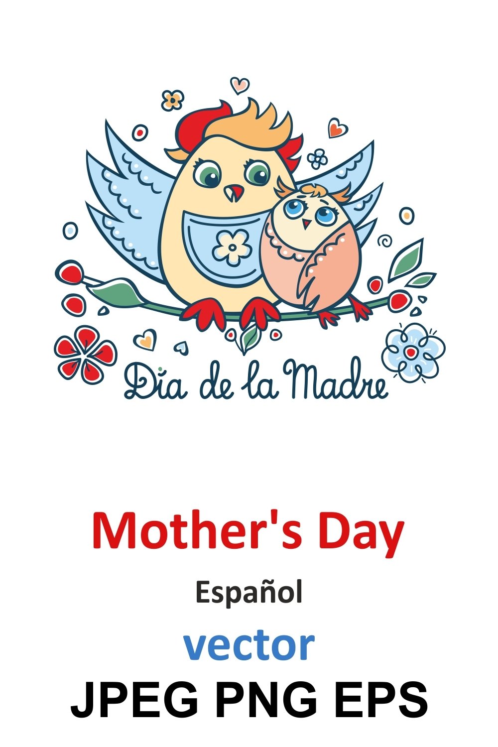 Feliz dia de la Madre Mother's day card Round (1904749)