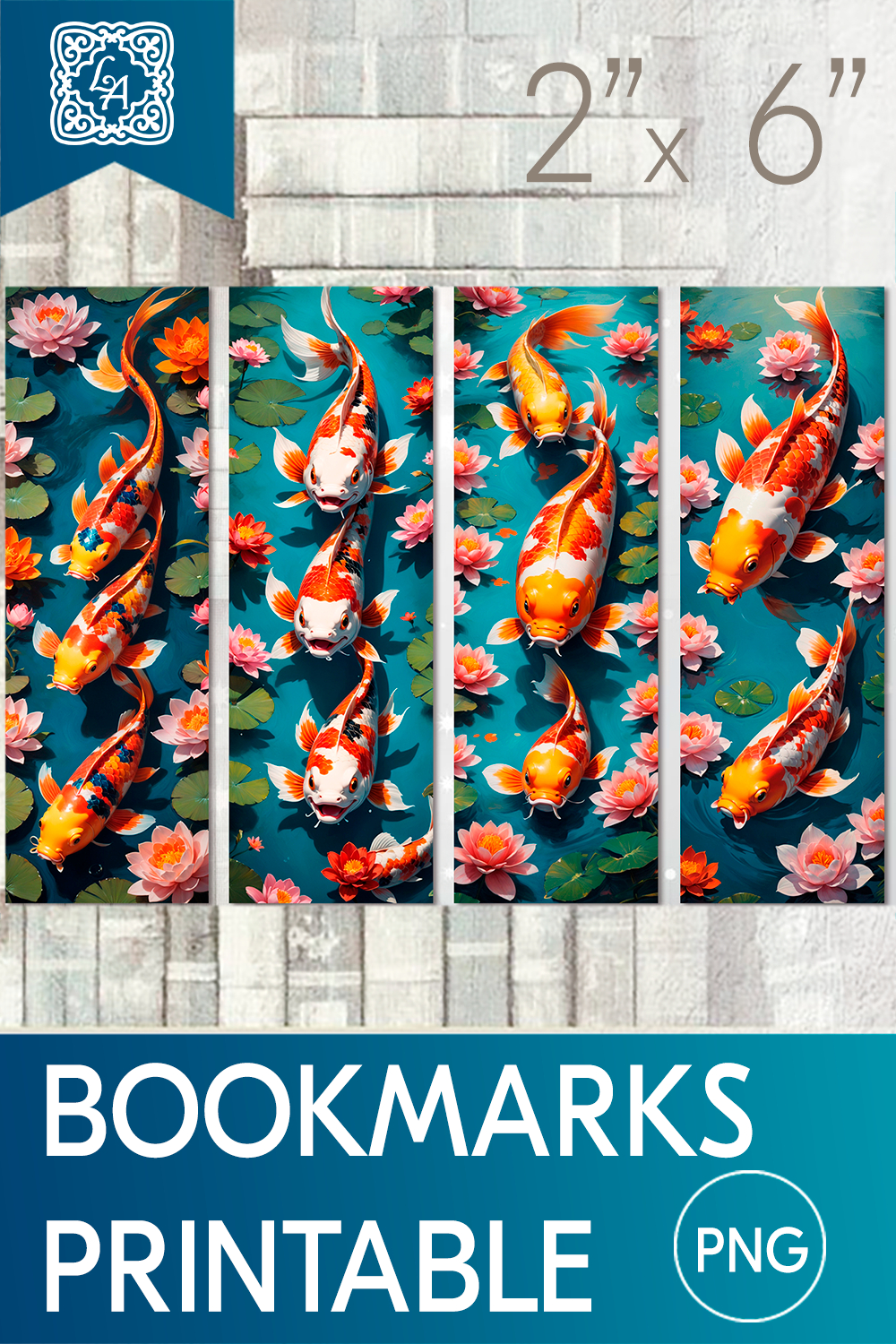 Koi fish Printable Bookmark
