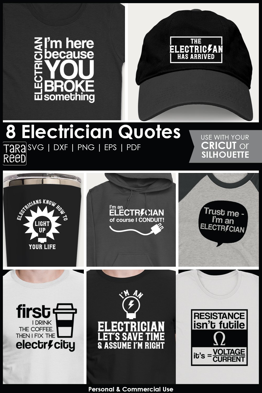 8 Electrician Quotes for Crafters | Gift for Electrician