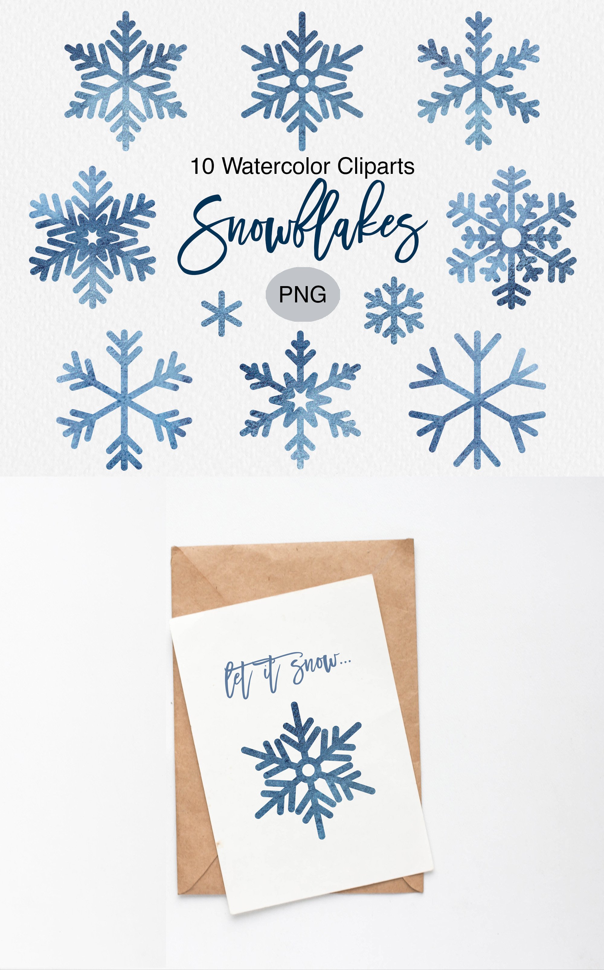 Watercolor Snowflake Clipart | Snowflakes PNG