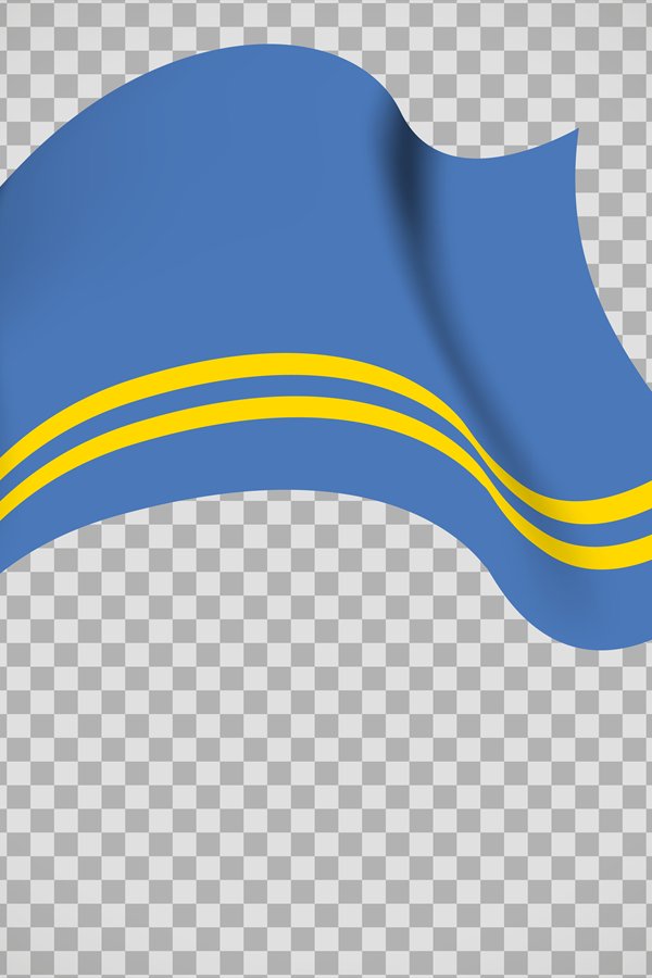 Aruba flag on transparent background