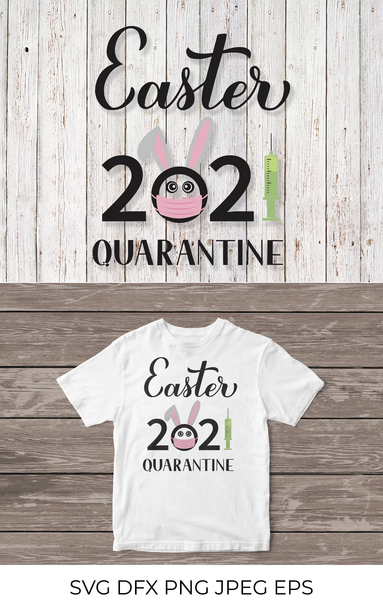 Easter 2021 quarantine SVG. masked bunny. Covid Easter SVG