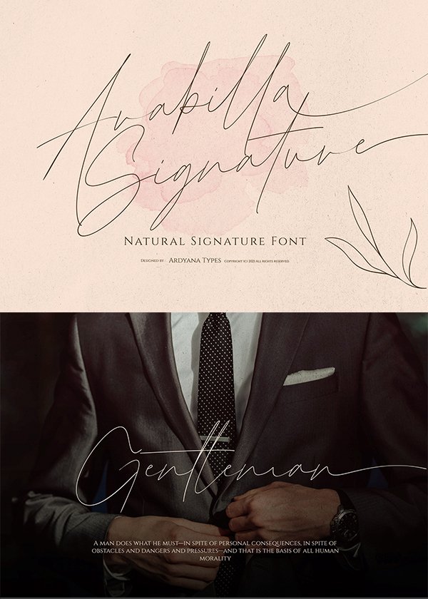 Arabilla Signature Natural Signature Font