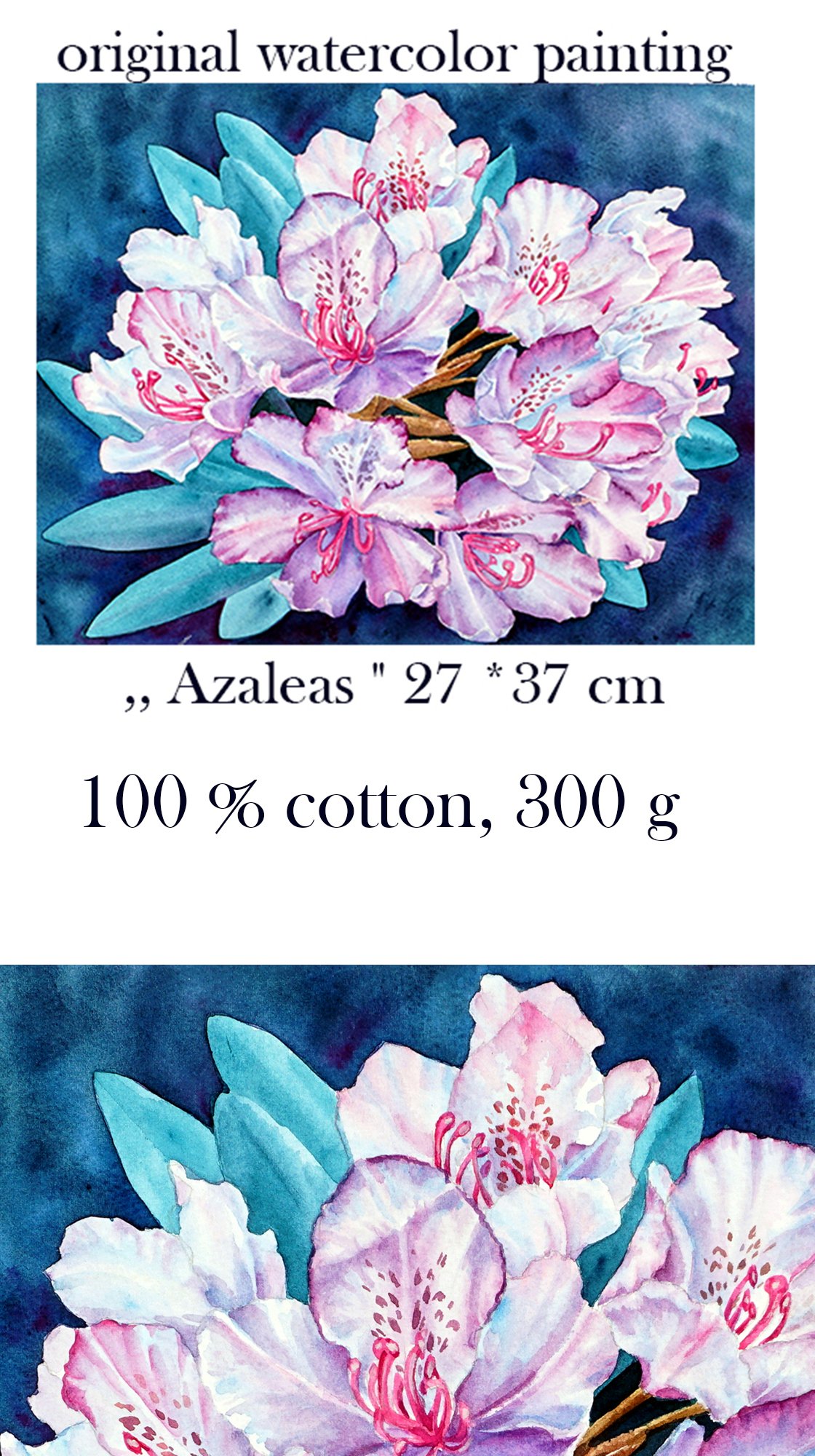 watercolor painting " Azalea