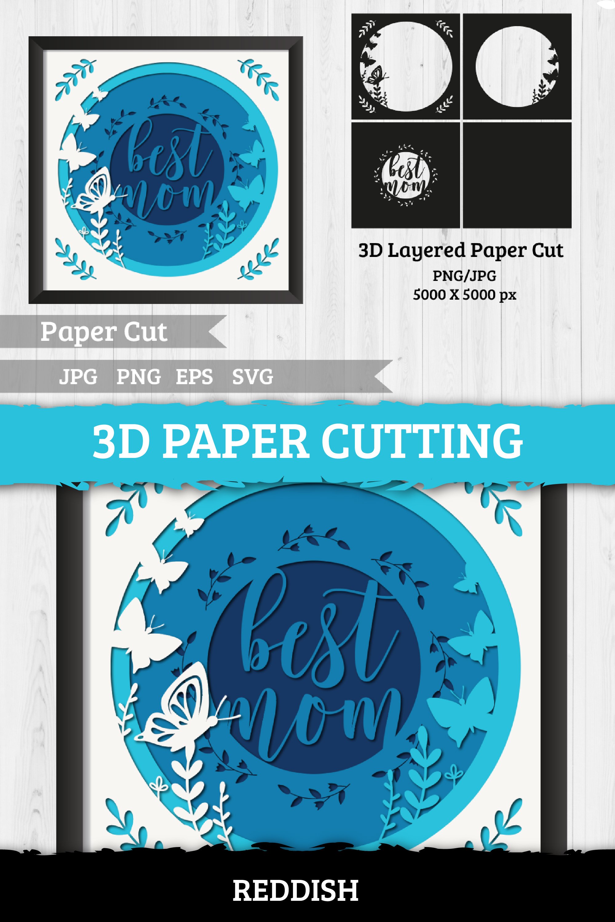 Best Mom shadow box, SVG, 3d papercut SVG, layered (1306802)