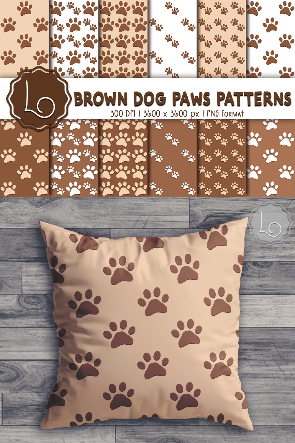 12 Brown Dog Paws Patterns