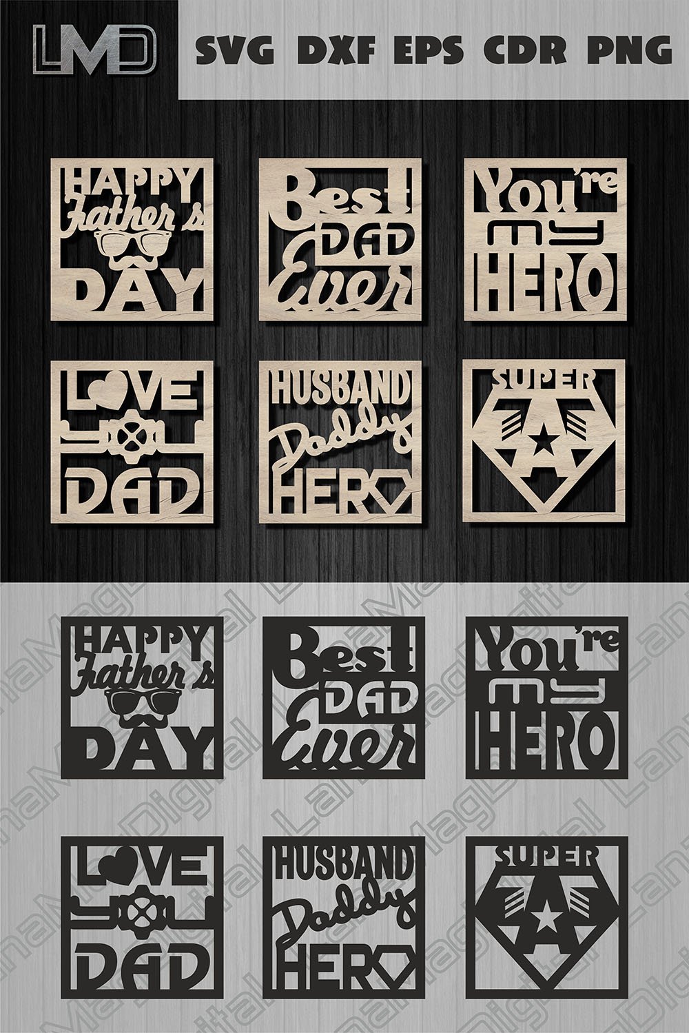 Father's day coasters svg Laser cut grill trivets Dads day
