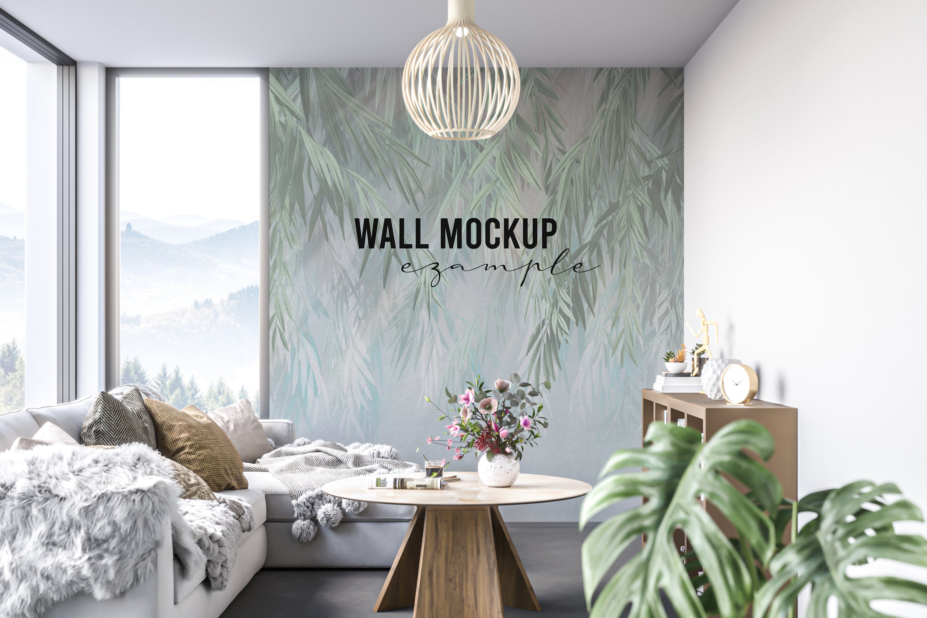 Wall mockup - Wallpaper mockup (1244912)