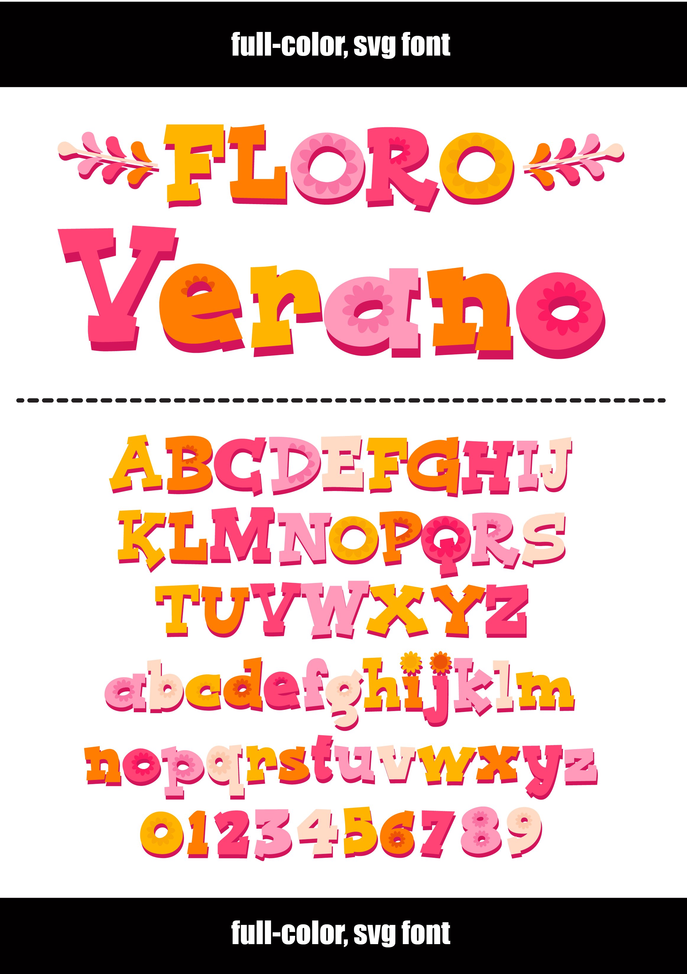 Summer Full Color SVG Font