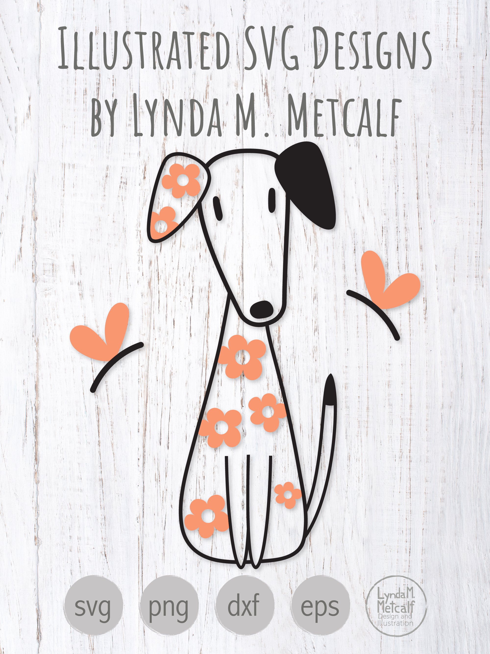 Flower Dog Svg, Flower Dalmatian Svg