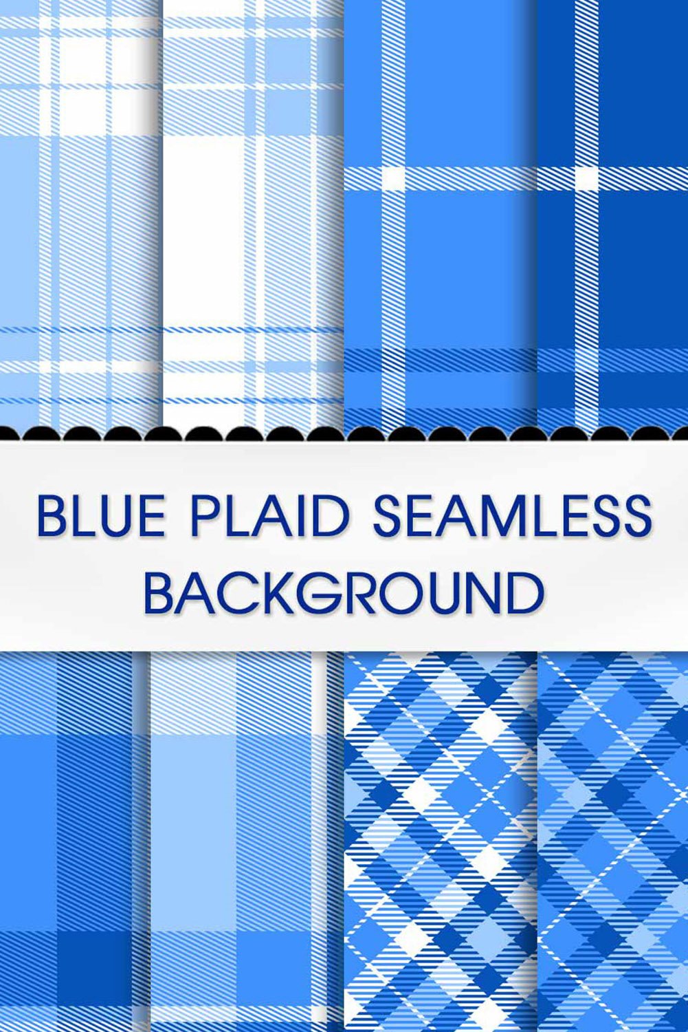 Plaid Blue Digital Paper Lumberjack Plaid Tartan