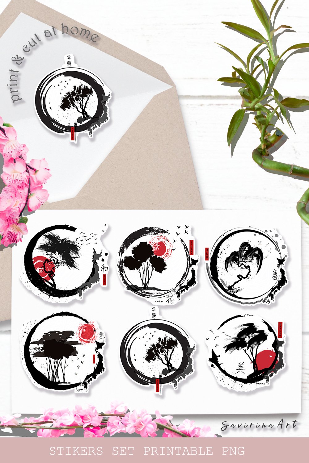 Japanes Stickers set Printable. Sticker PNG (2847184)