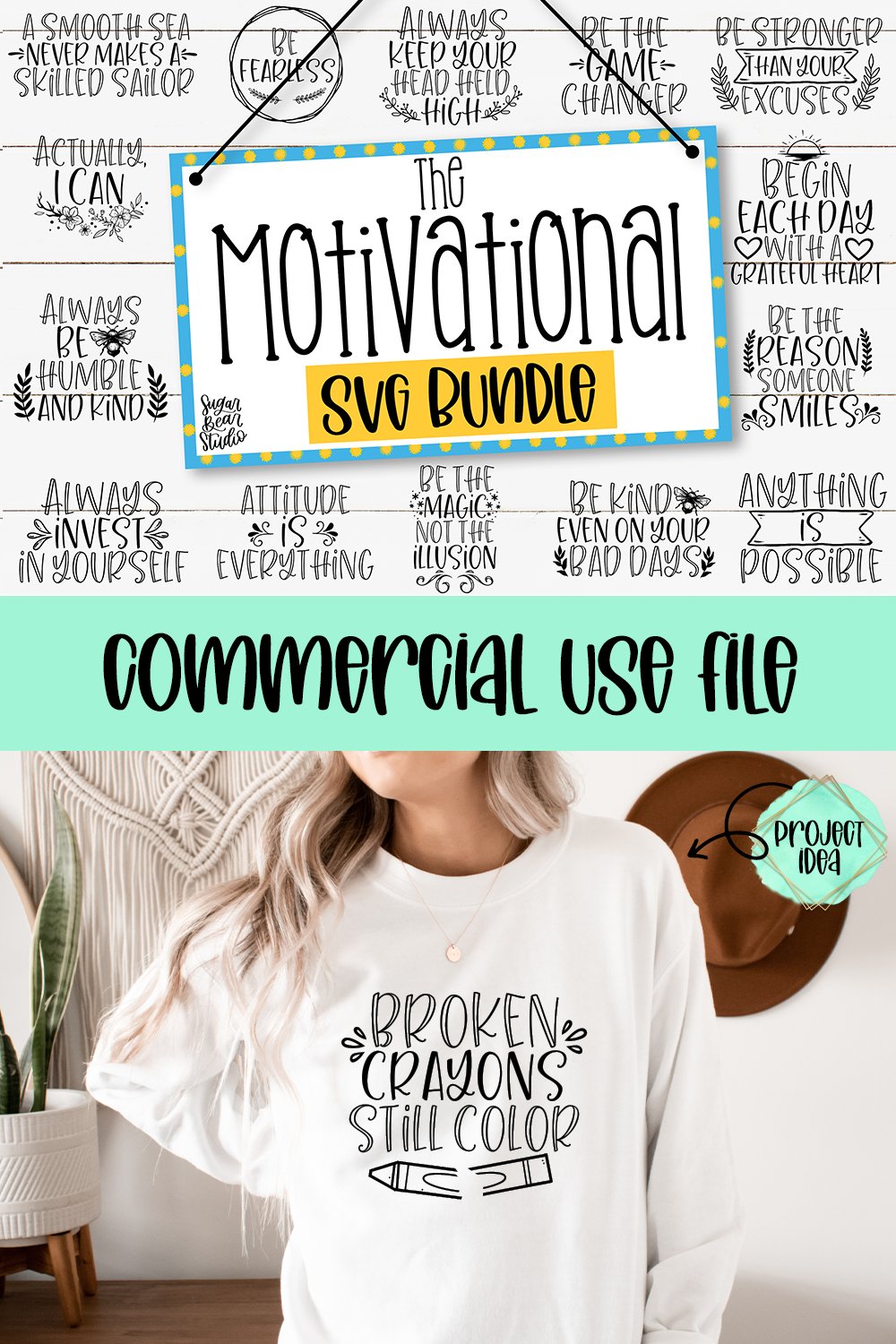 The Motivational Bundle | A Bundle With 75 SVGs