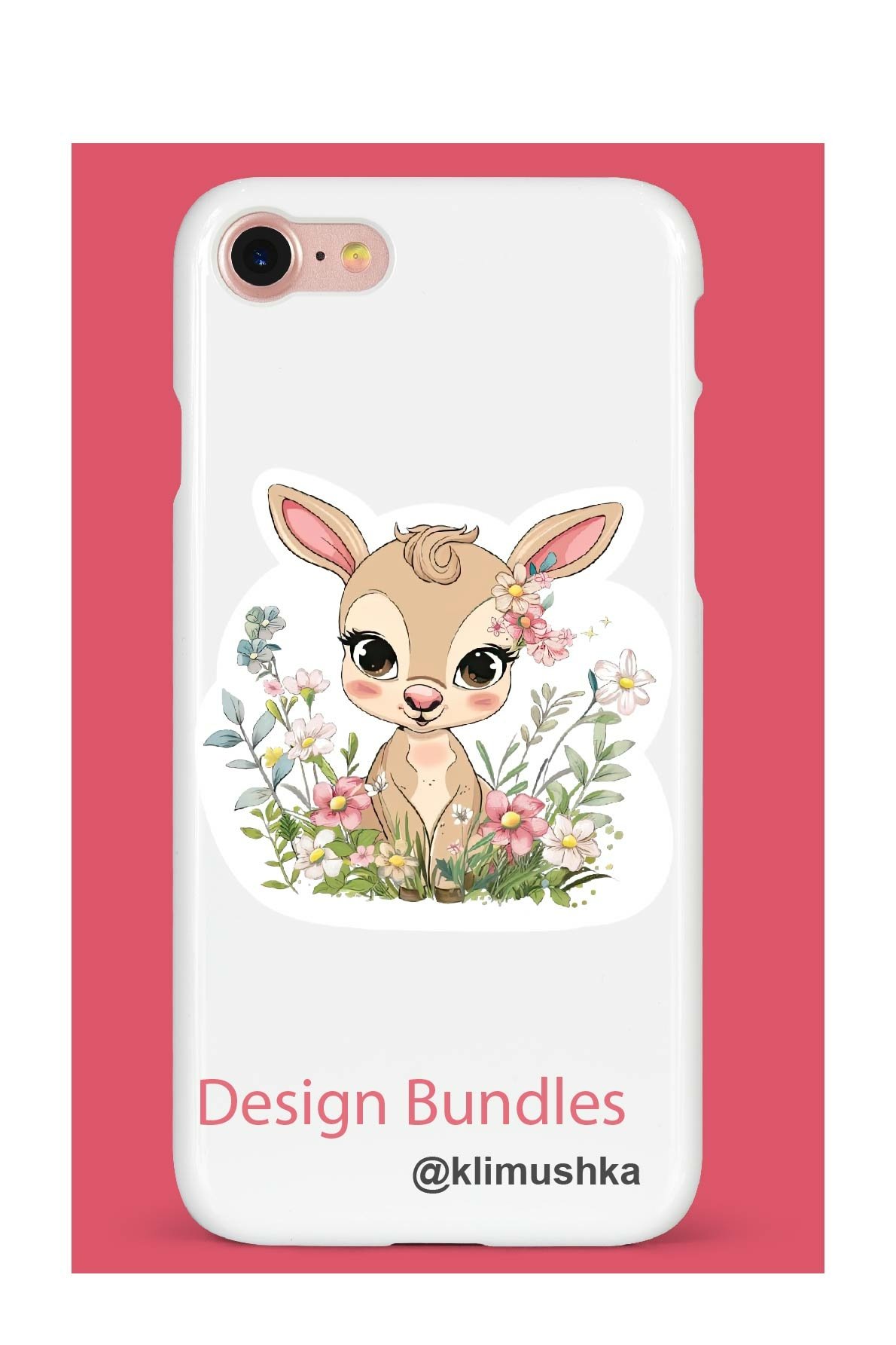Sticker spring fawn| Printable Sticker Sheet (3330828)