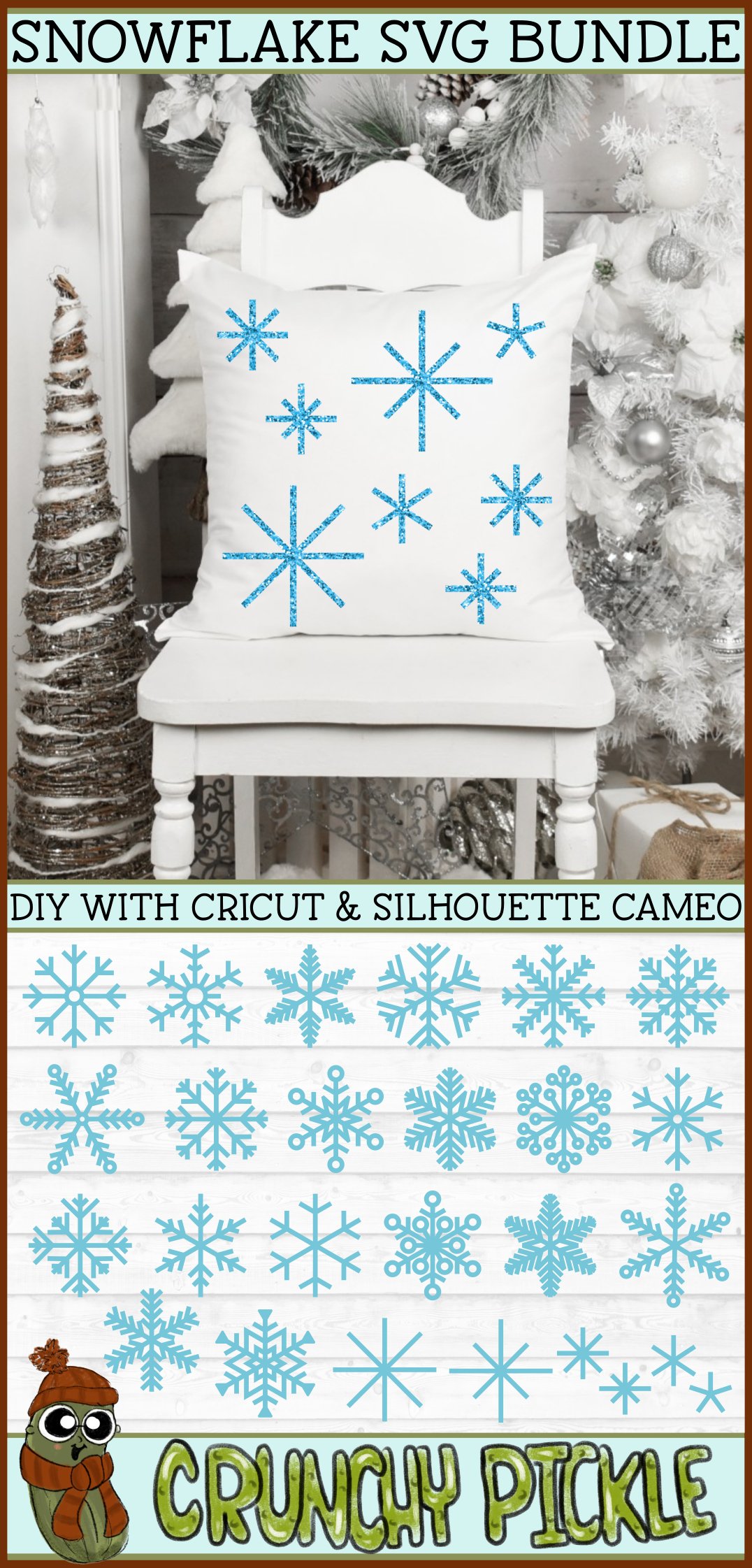Cuttable Snowflakes SVG Bundle