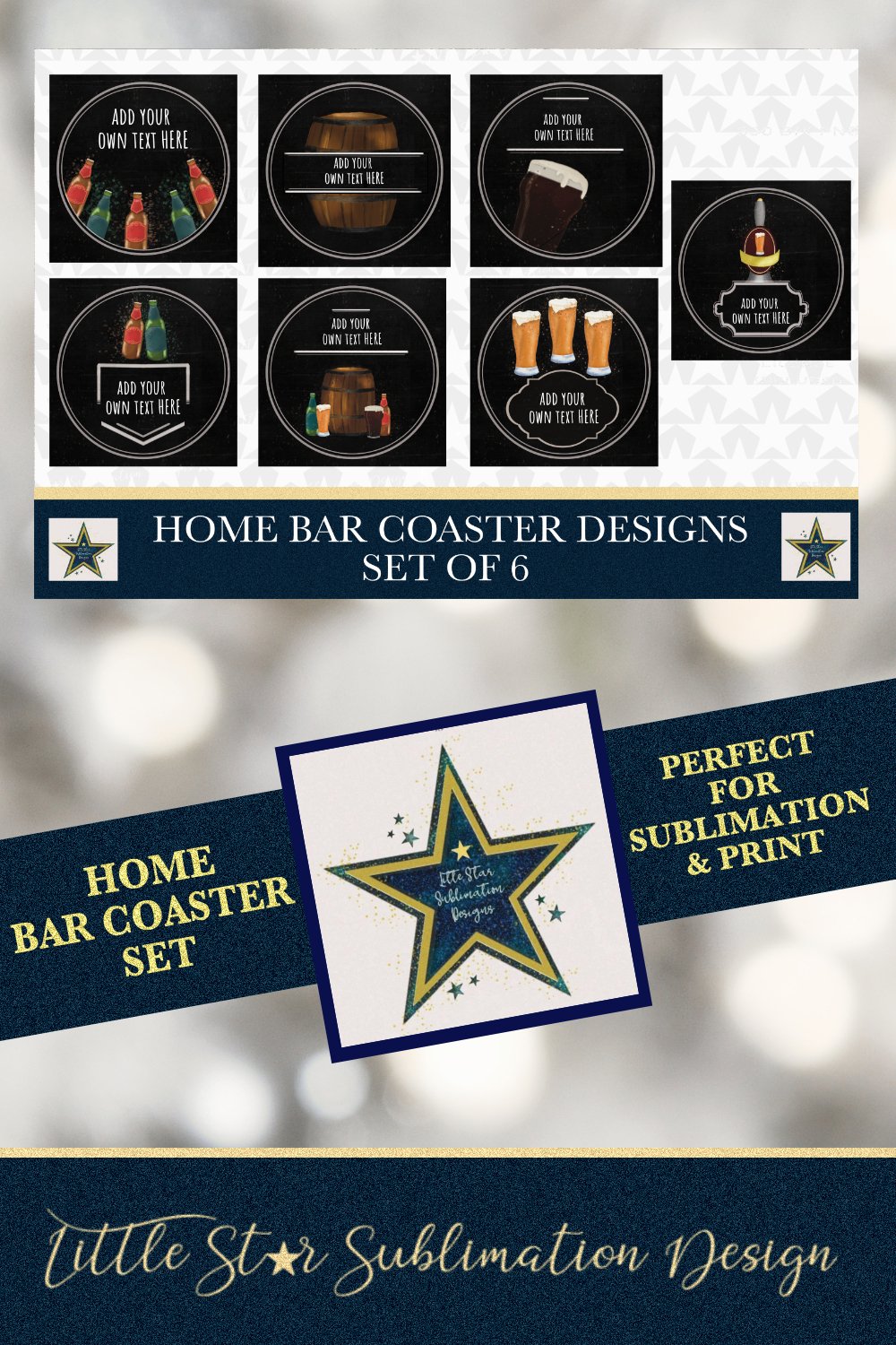 Home Bar Coaster Designs
