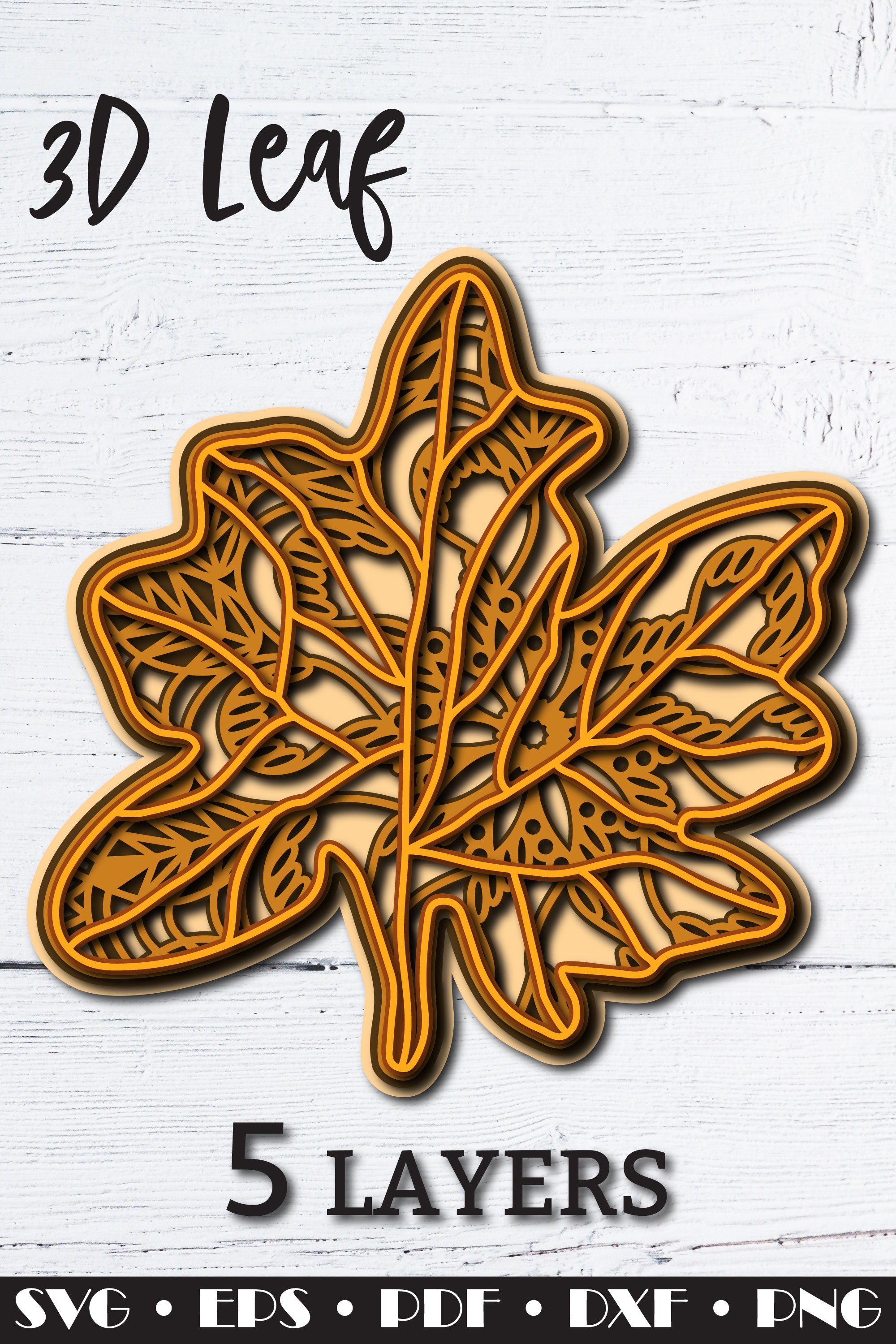 3D layered Leaf (883982)