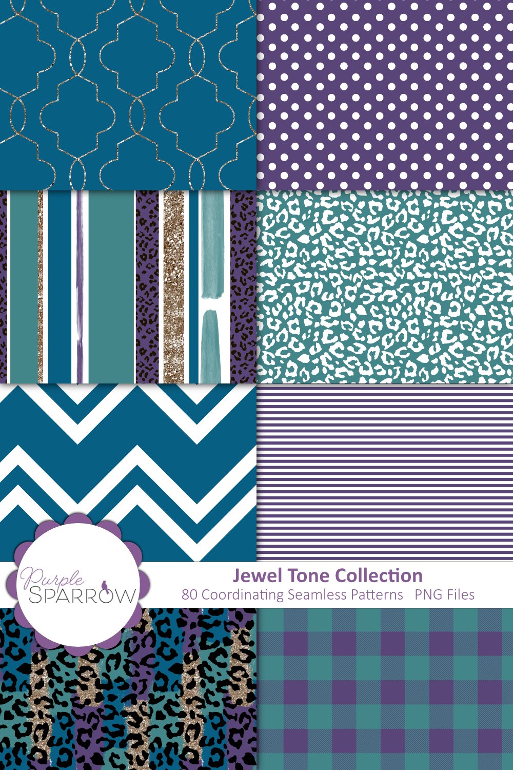 jewel tone repeating patterns