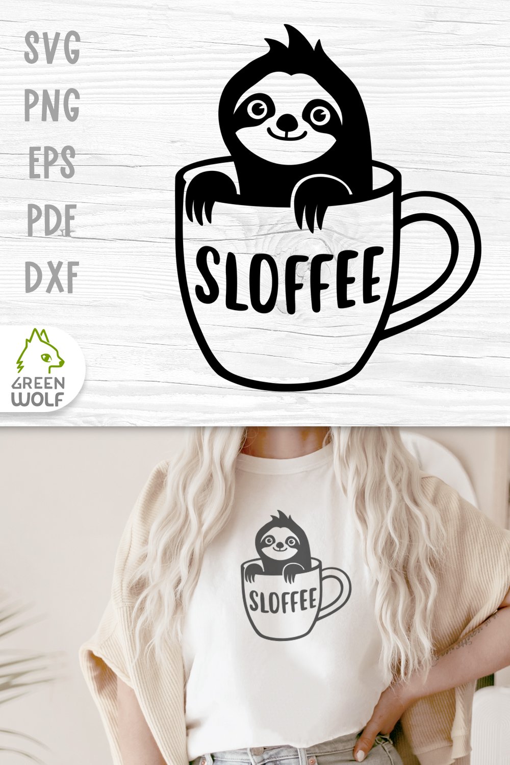 Coffee svg Sloffee svg Cute sloth svg Coffee mug svg designs