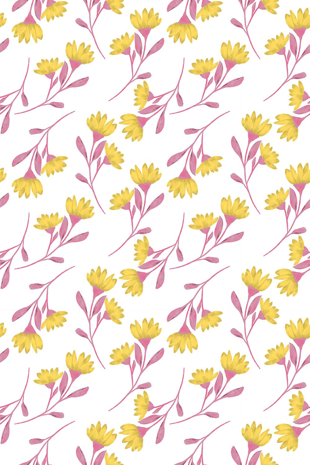 Pastel colored spring floral clipart pattern collection