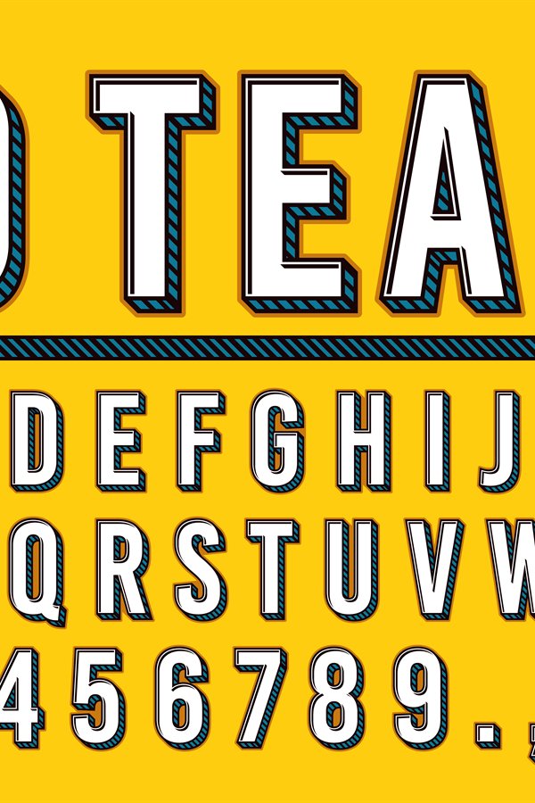 Sport letters college sports team typography lettering
