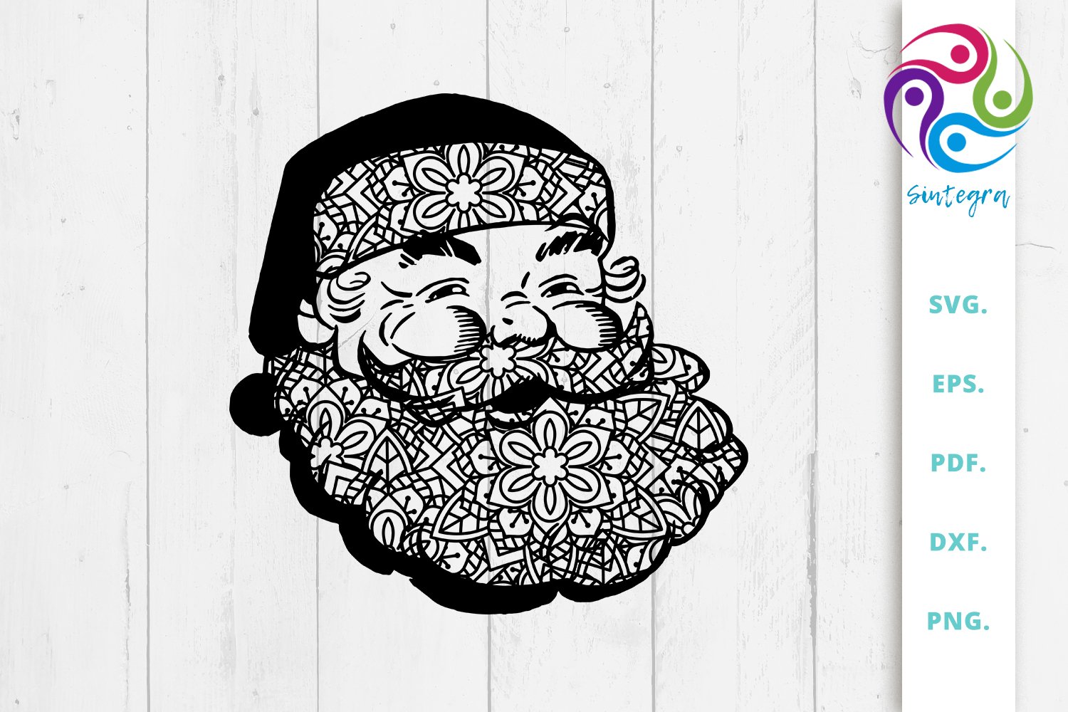 Zentangle Santa Claus Svg File