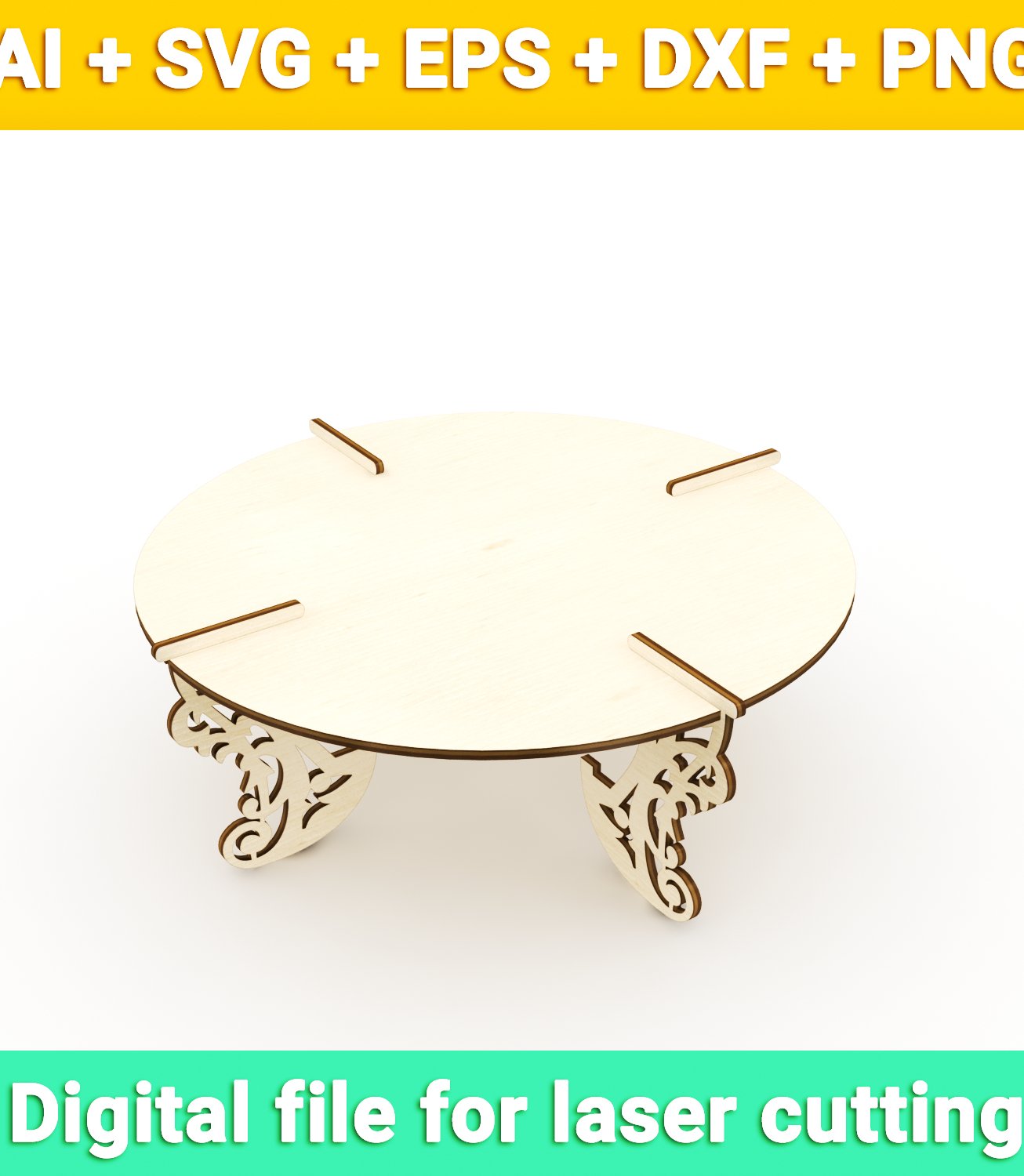 Cake stand 22 cm vector for CNC svg vector file