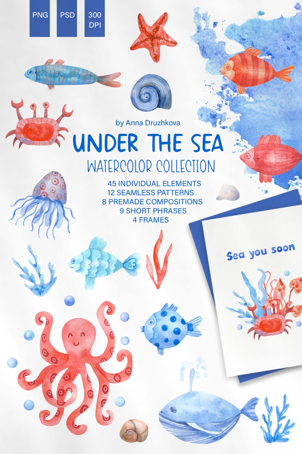 Under The Sea Watercolor Collection