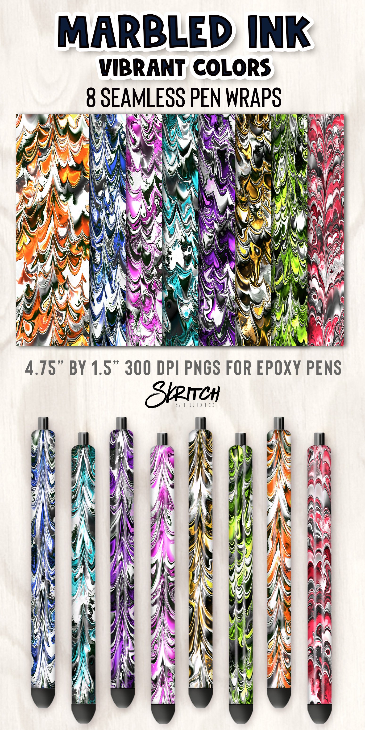Seamless Wrap for Crafting Epoxy Pens - Digital Download