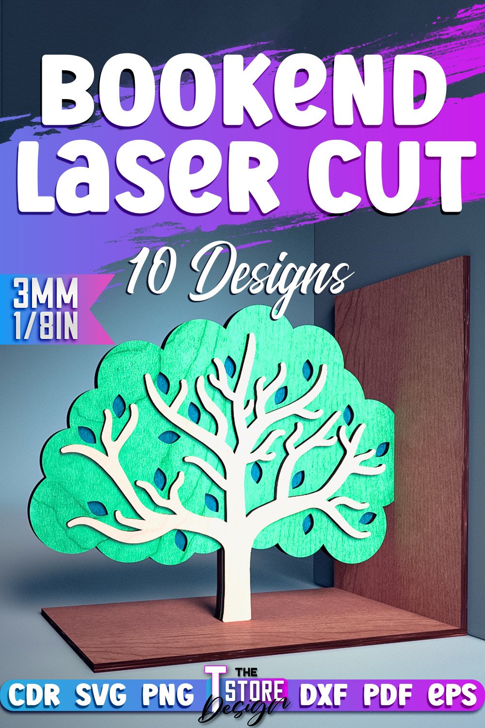 Bookend Laser Cut SVG | Book Laser Cut SVG Design (2678207)