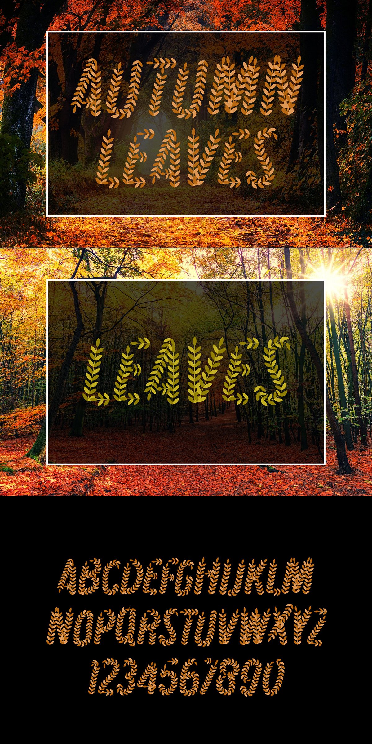 Autumn Leaves SVG Font