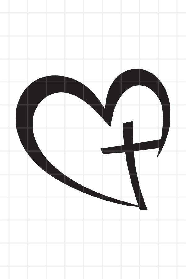 Cross heart SVG cut file. Christian vector, Faith (816521)