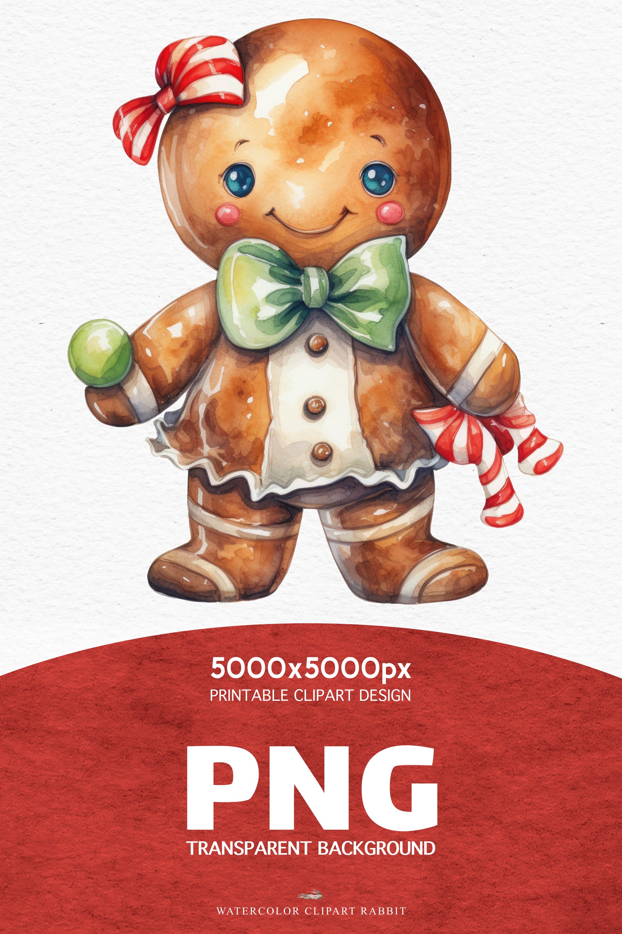 Christmas Gingerbread Man Girl Lady Santa Winter Clipart PNG