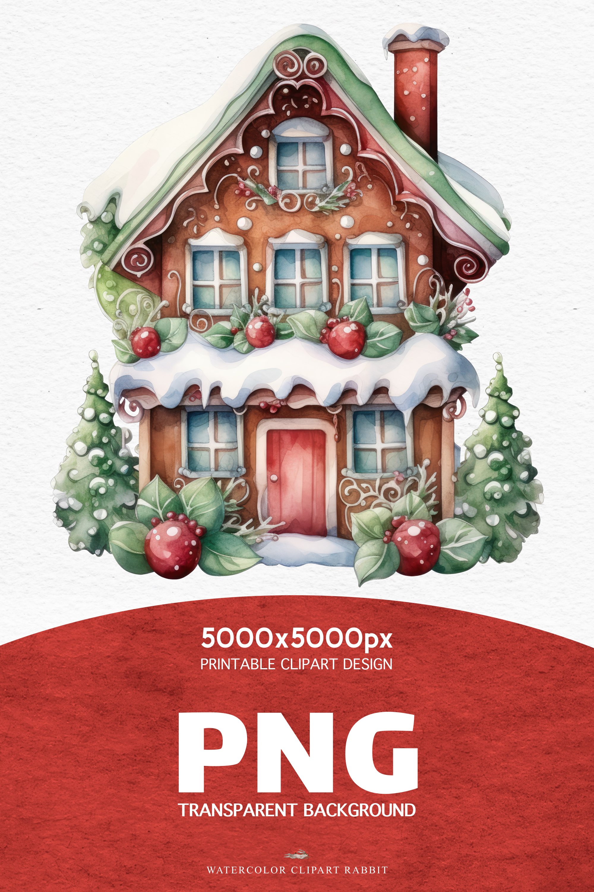 Christmas Gingerbread House Clipart Santa Winter PNG Decor