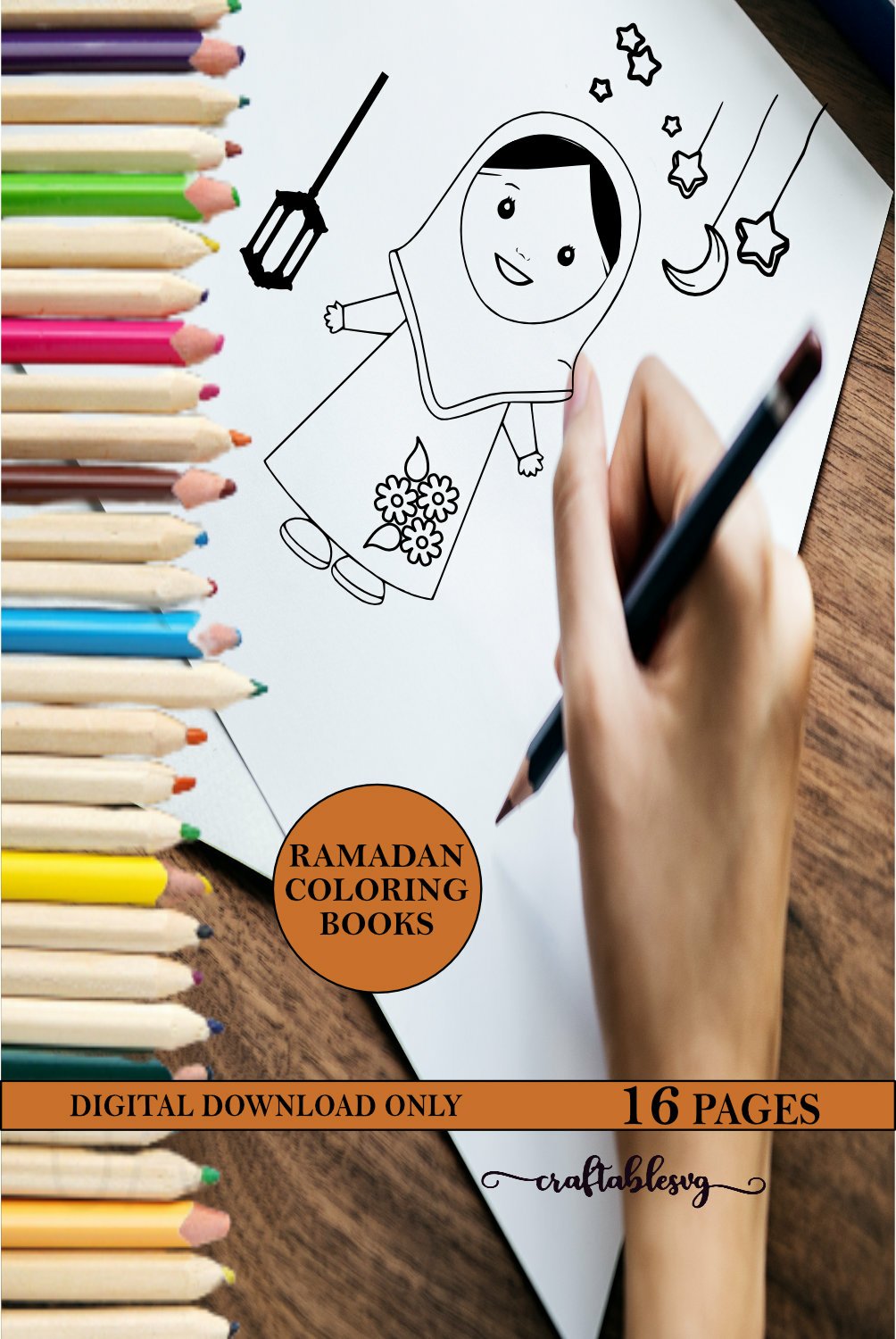 Ramadan Coloring book SVG