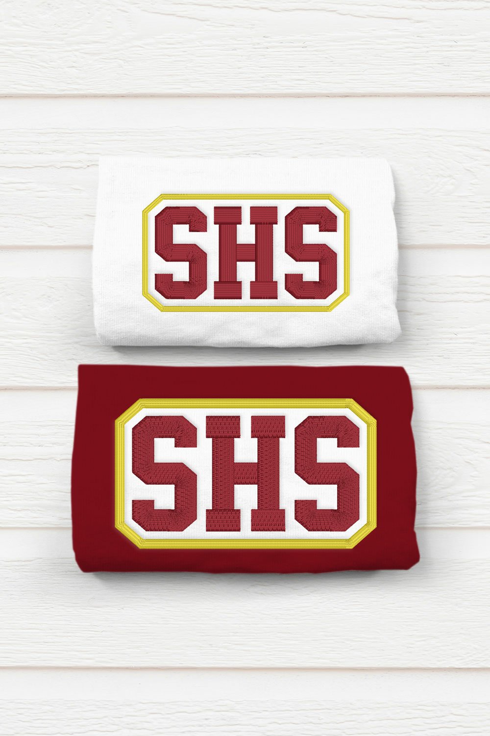 SHS High School Initials Embroidery File
