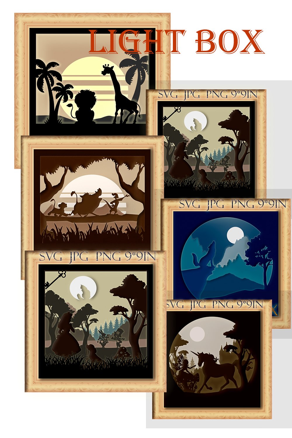 light Box SVG, Shadow Box, MEGA BUNDLE, set 2 (2287716)