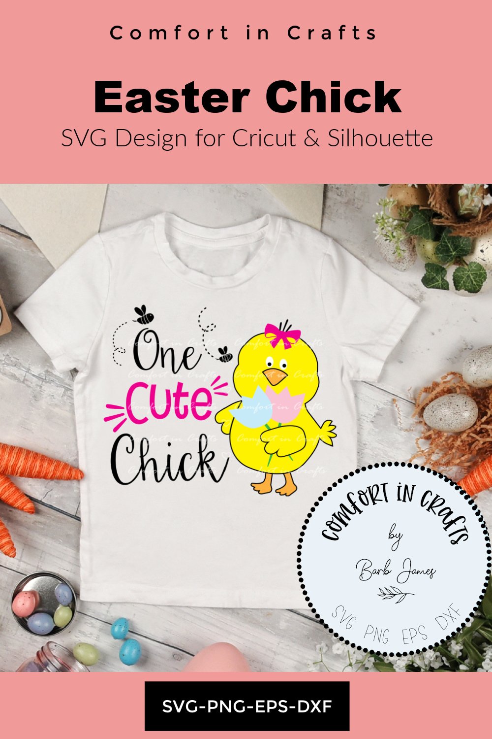 One Cute Easter Chick SVG (1256345) | Cut Files | Design Bundles