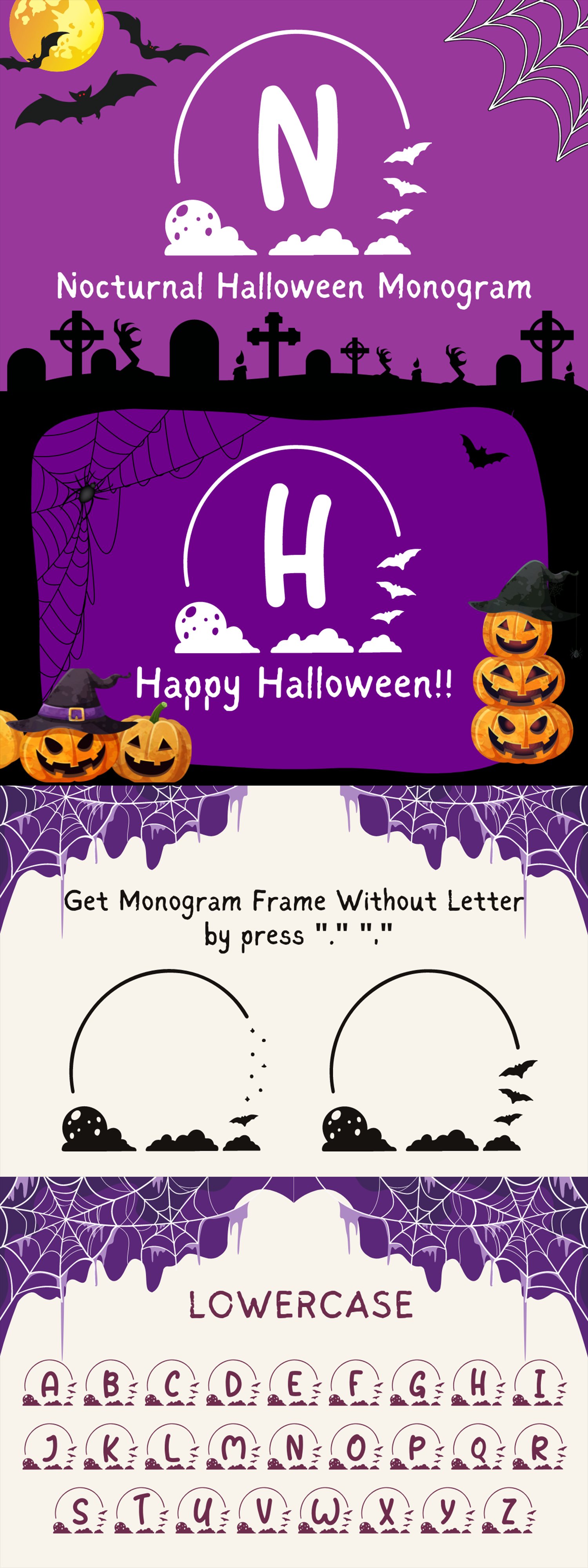 Nocturnal Halloween Monogram