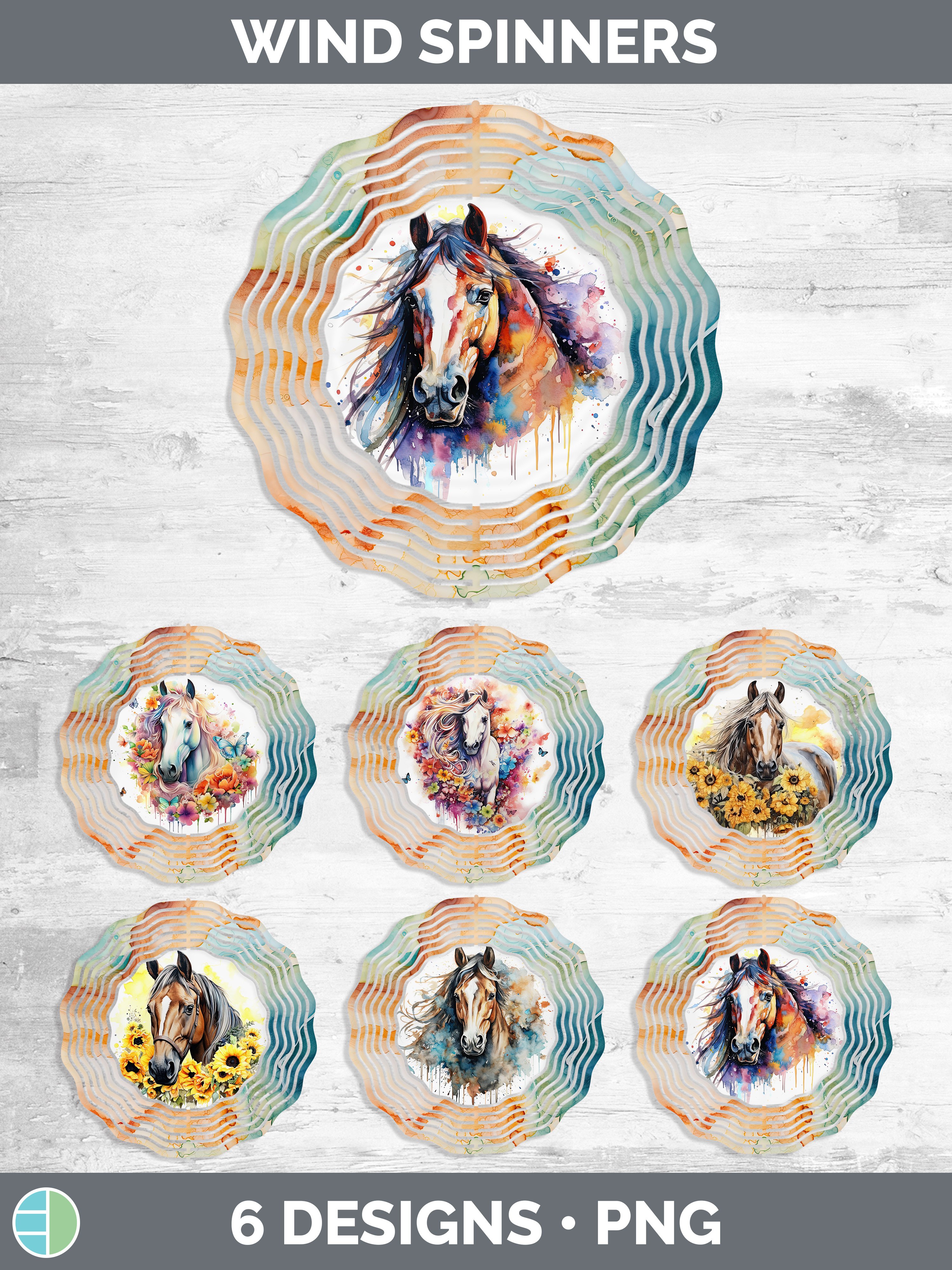 Pretty Horse Wind Spinner | Bundle Spinner Designs