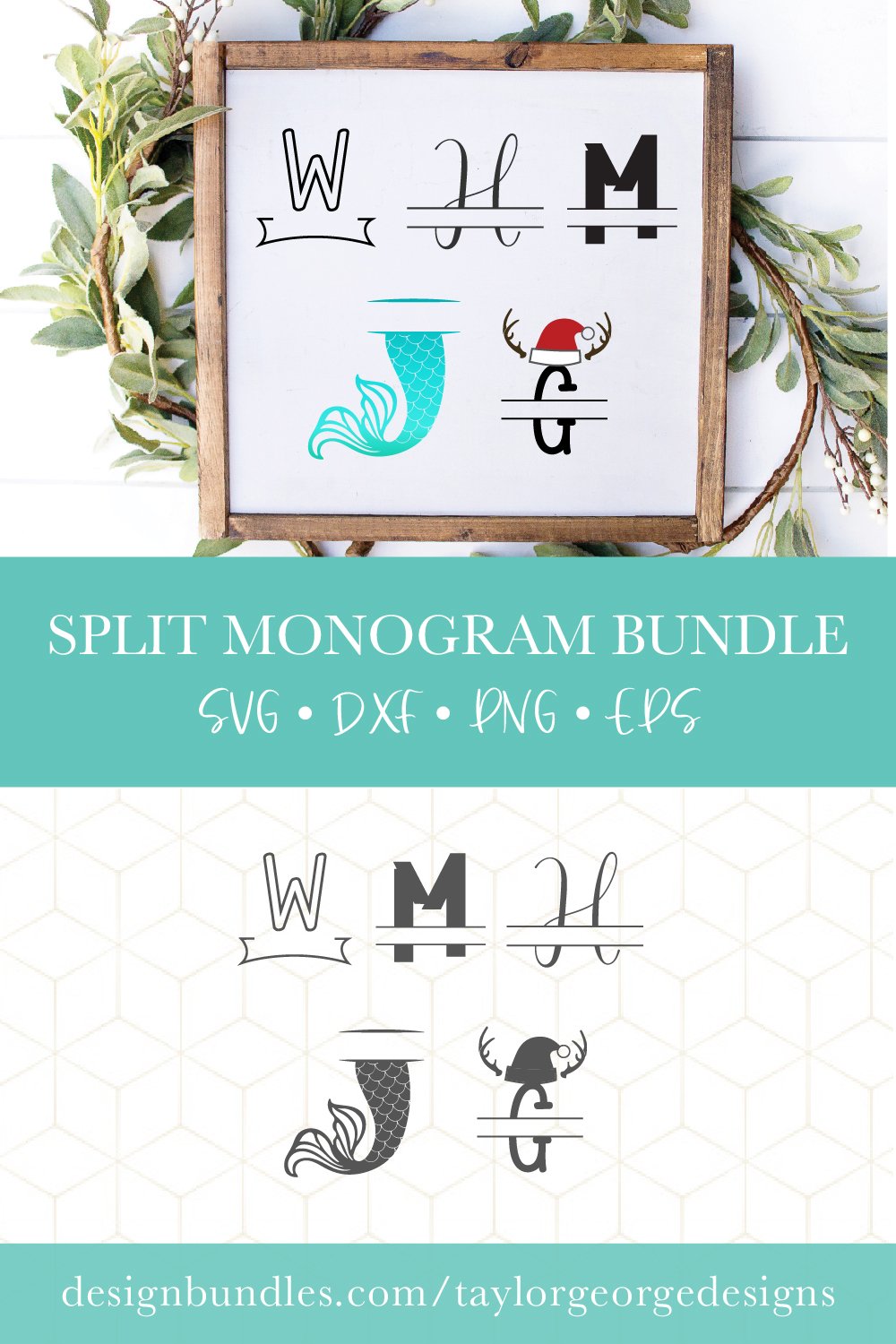 Split Monogram SVG Bundle (1095404)