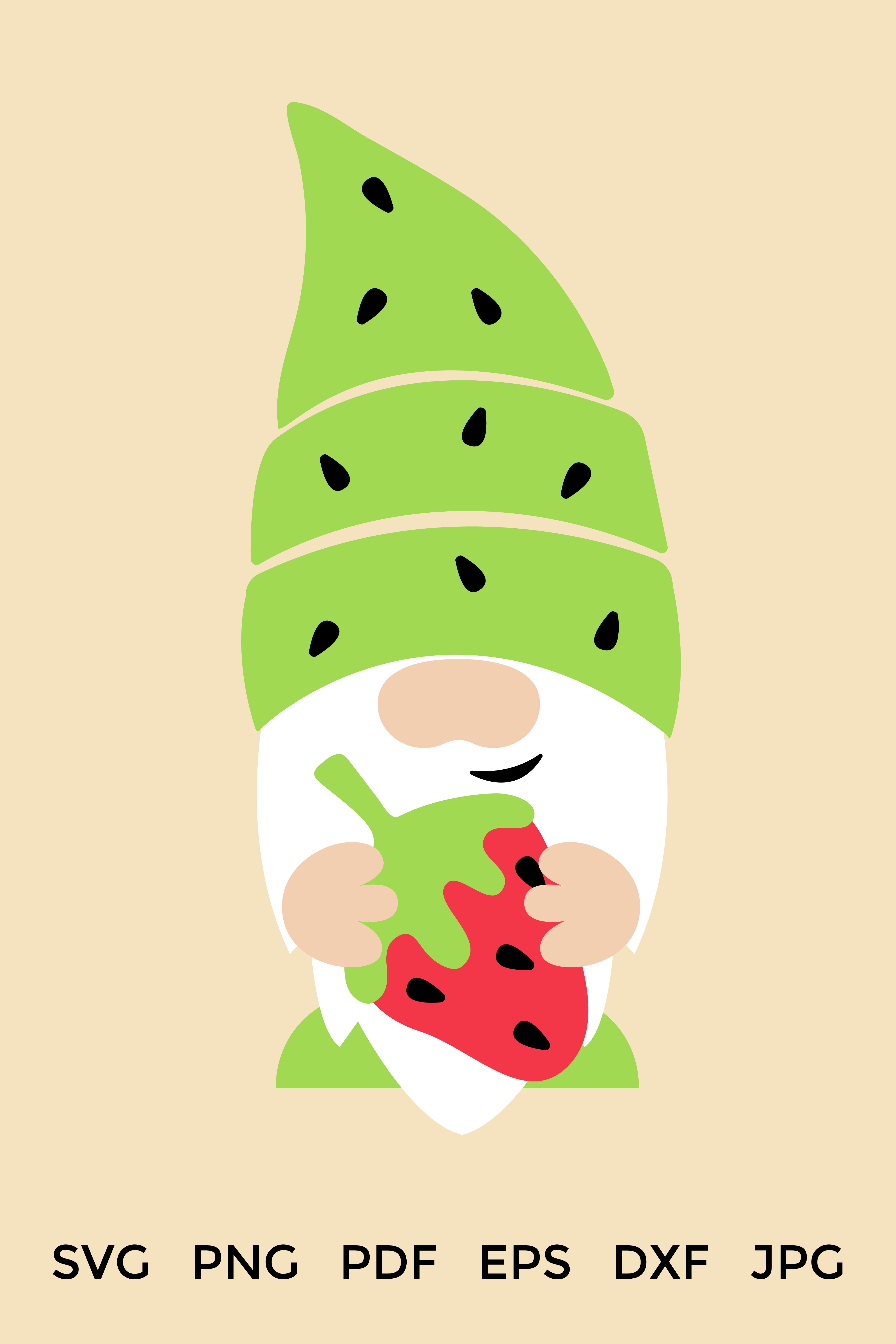 Summer Gnome SVG. Gnome SVG. Berry Gnome Cut.