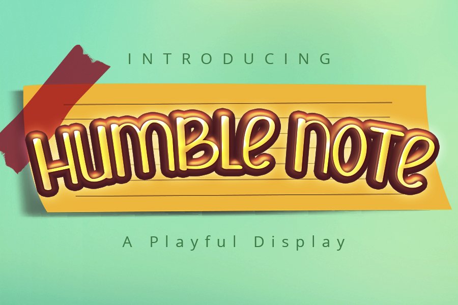 Humble Note | A Display Typeface
