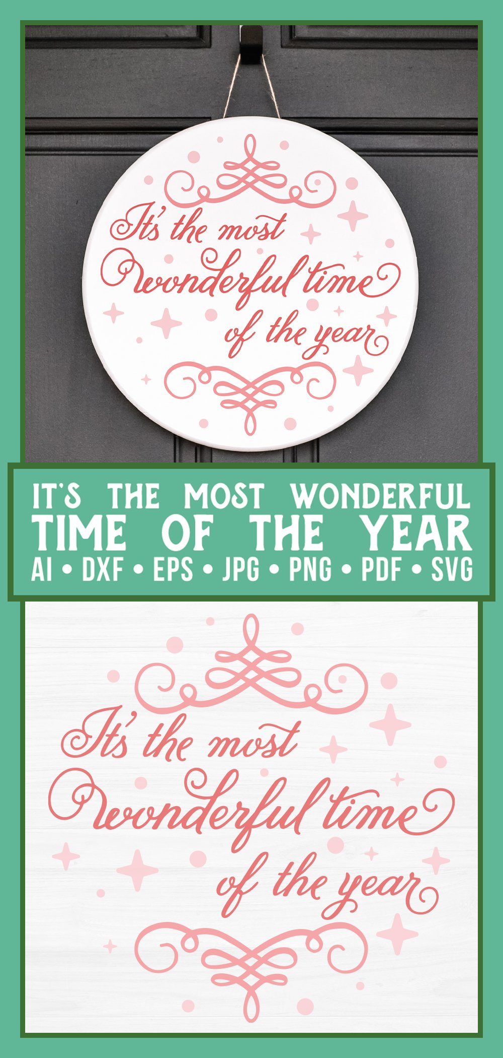 Its the most wonderful time of the year Christmas Round Sign