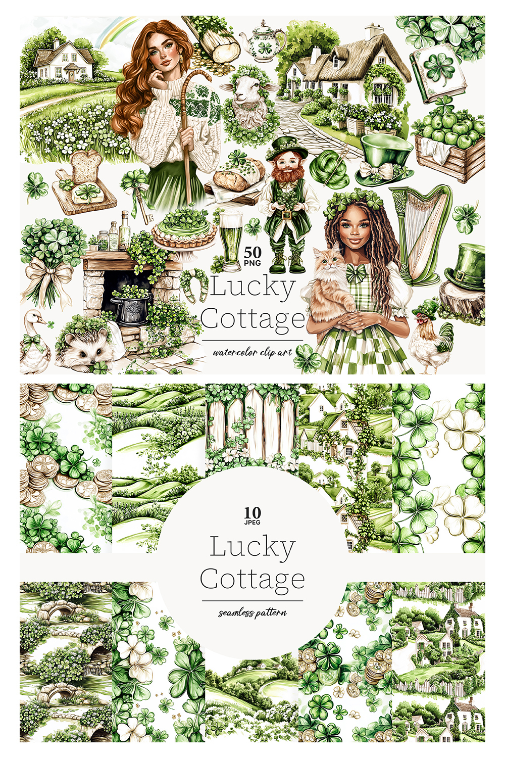 St Patricks Day Clipart | Irish Clip Art Shamrock PNG Spring